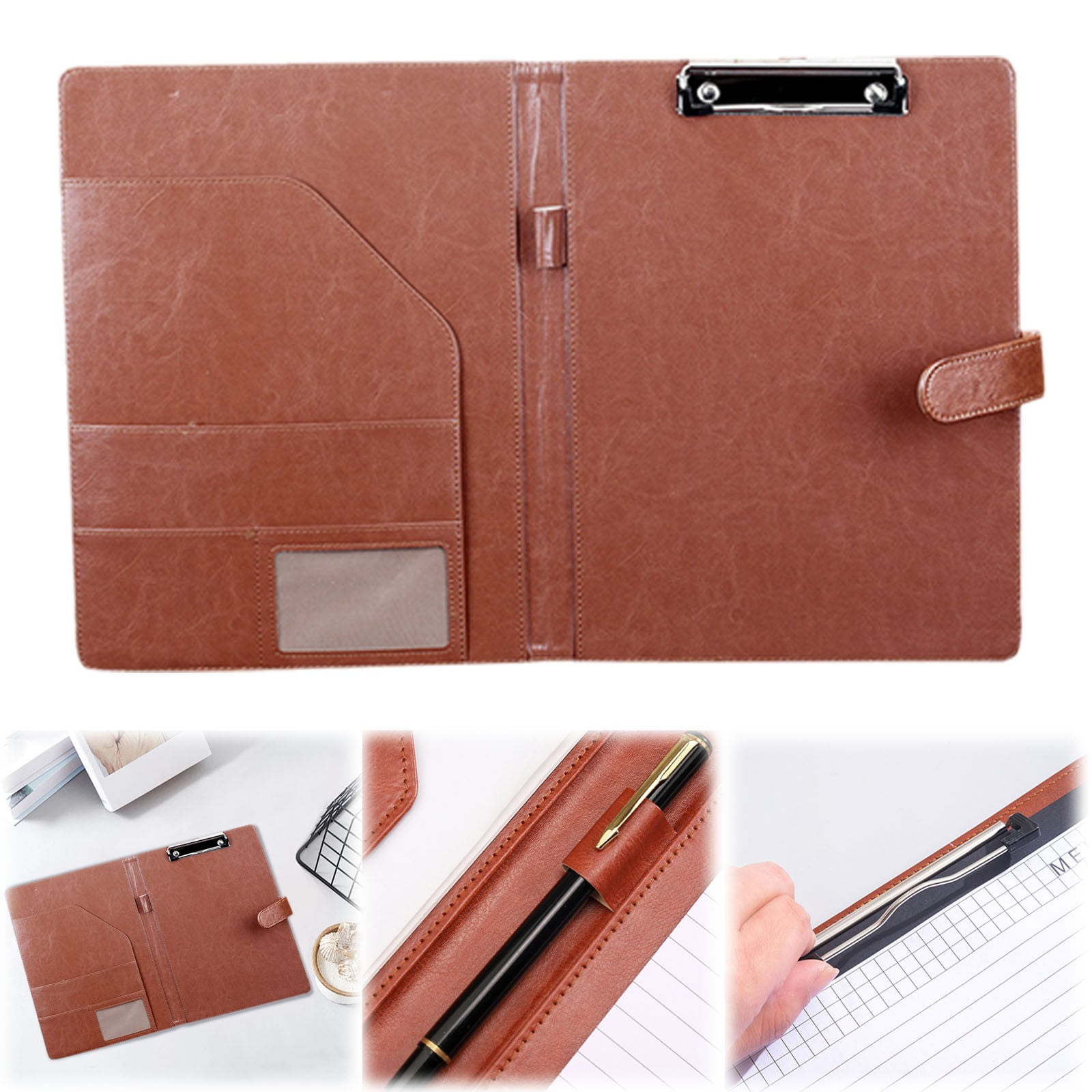 VEFSU Professional Padfolio with Clipboard, A4 Letter Size Notepad with ...