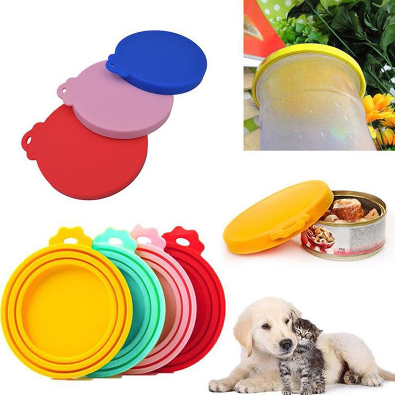 VEFSU Sealed Silicone Can Lid – Fits Pet and Dog Food Containers ...