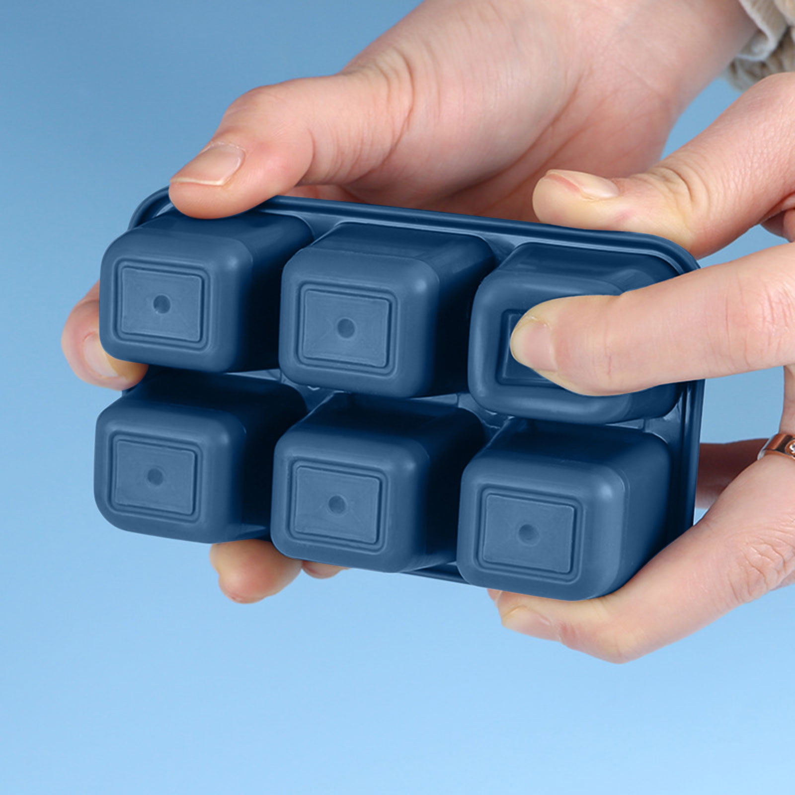 VEFSU Small Ice Cube Trays with Easy Release Bottom – Stackable ...