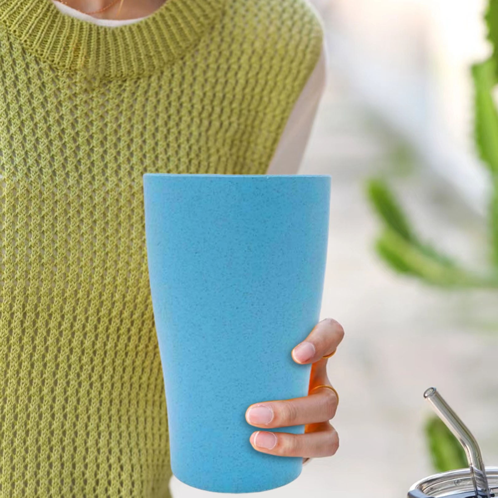 VEFSU Stackable Plastic Drinking Cups – Reusable Water Tumblers for ...