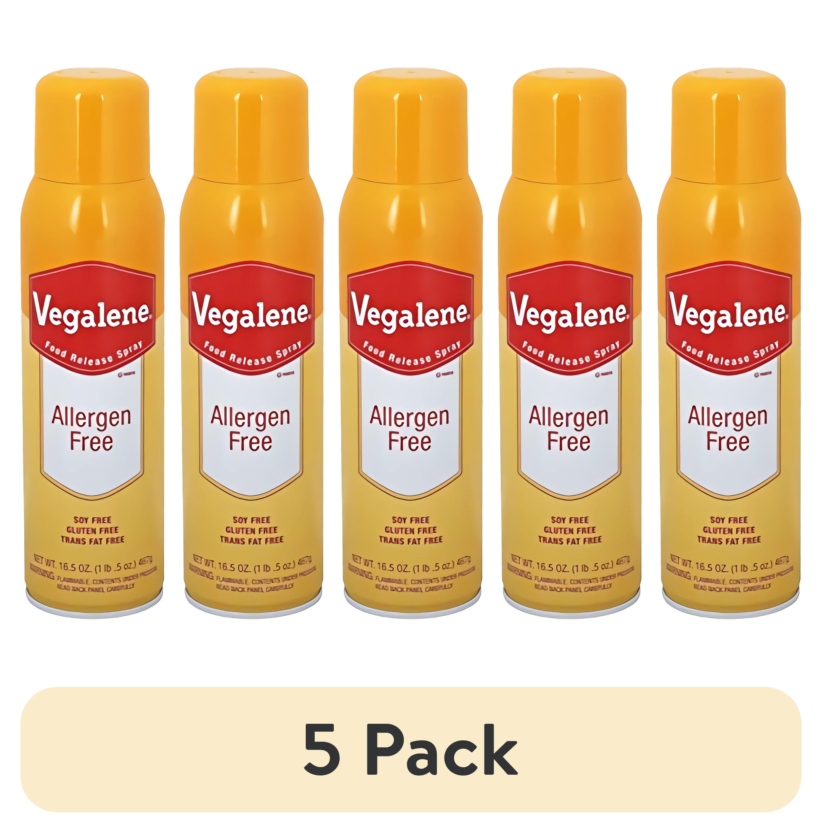 (5 pack) VEGALENE ALLERGEN FREE FOOD RELEASE PAN SPRAY, 16.5 OZ., Pack ...
