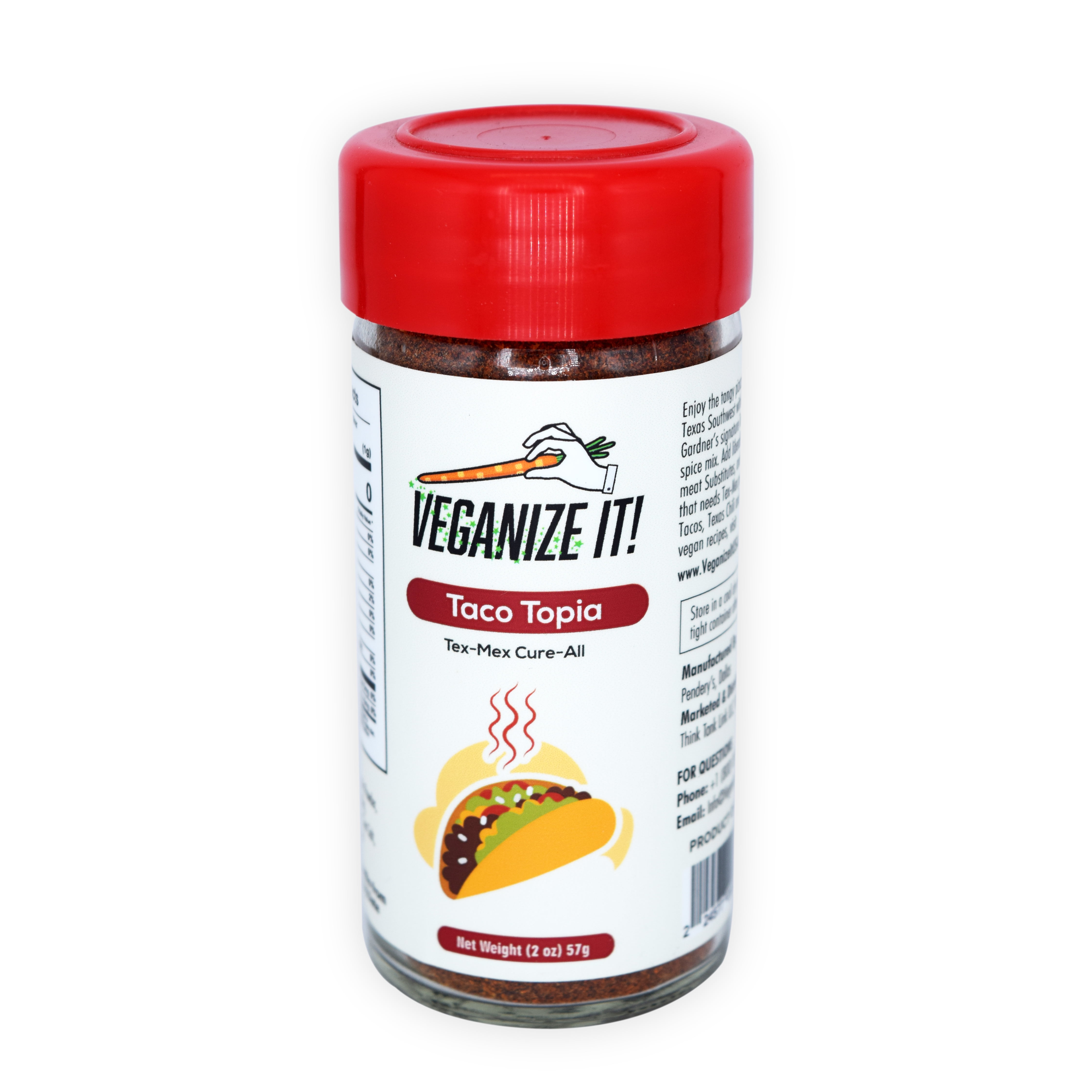 VEGANIZE IT! Taco Seasoning 2oz, Gluten Free Authentic Mild Flavor Tex ...