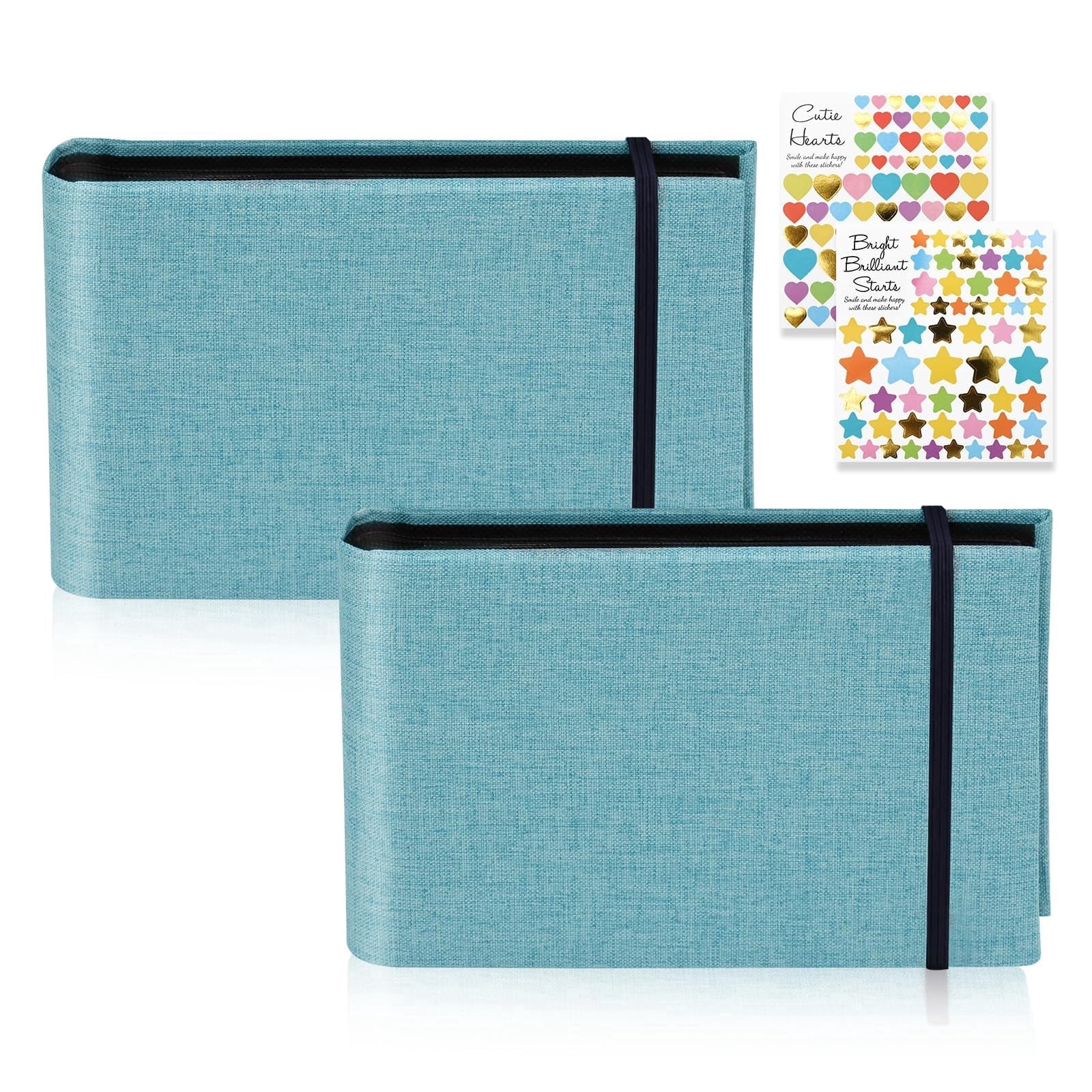 SPOKKI 2 Pack Small Photo Album 6x4 | Linen Cover Photo Albums for 200 ...