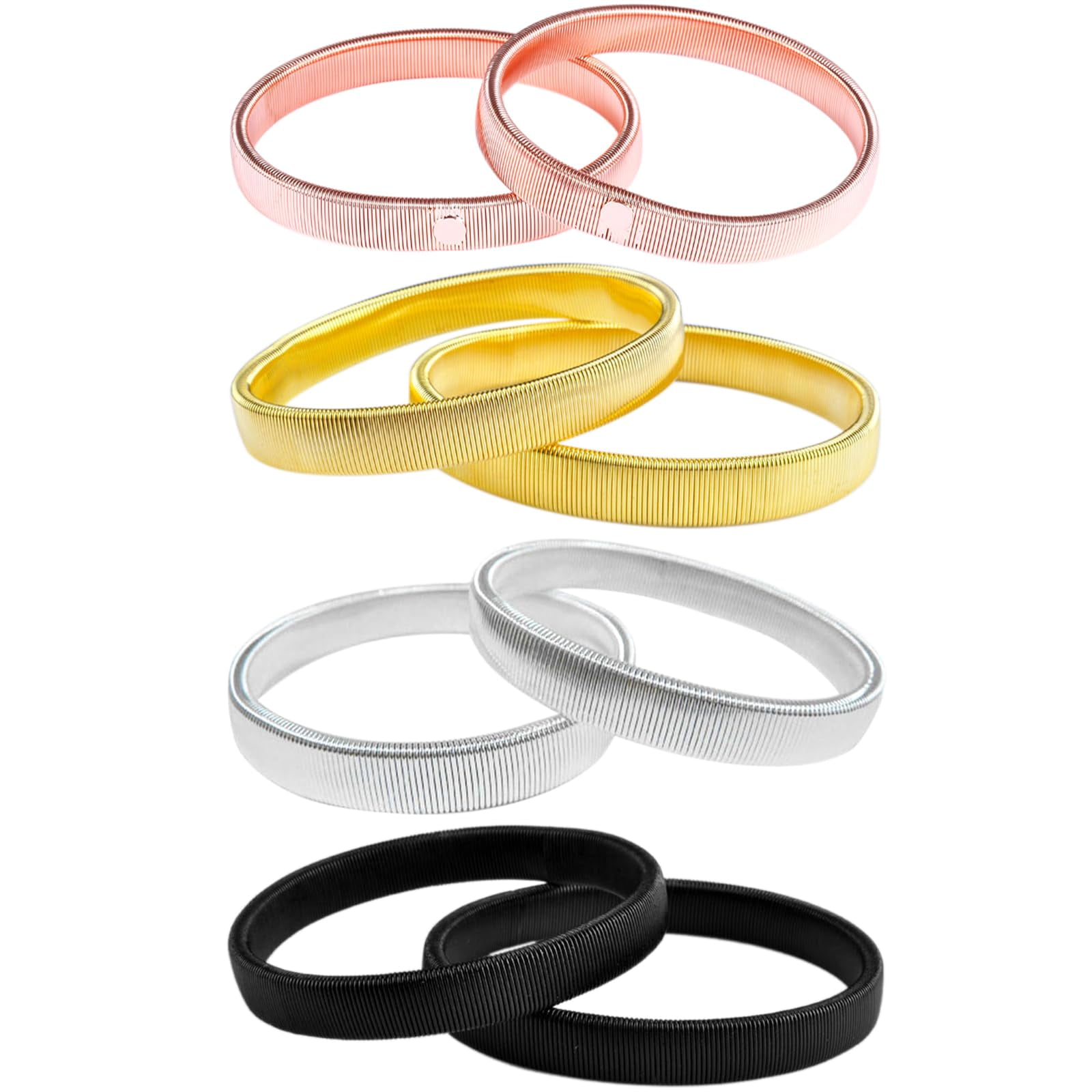 VEGCOO 4 Pairs Sleeve Garters Shirt Sleeve Holders, Metal Shirt Sleeve ...