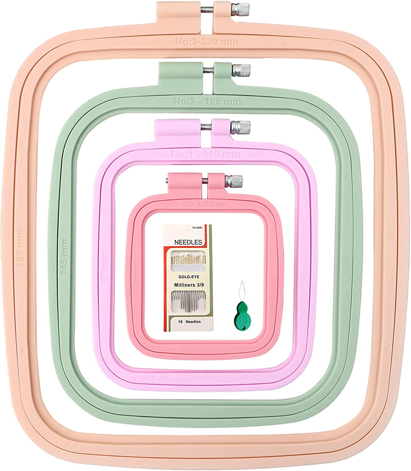 5 Pieces Embroidery Hoop Set, 5 Size Bamboo Cross Stitch Hoop 5 Inch to ...