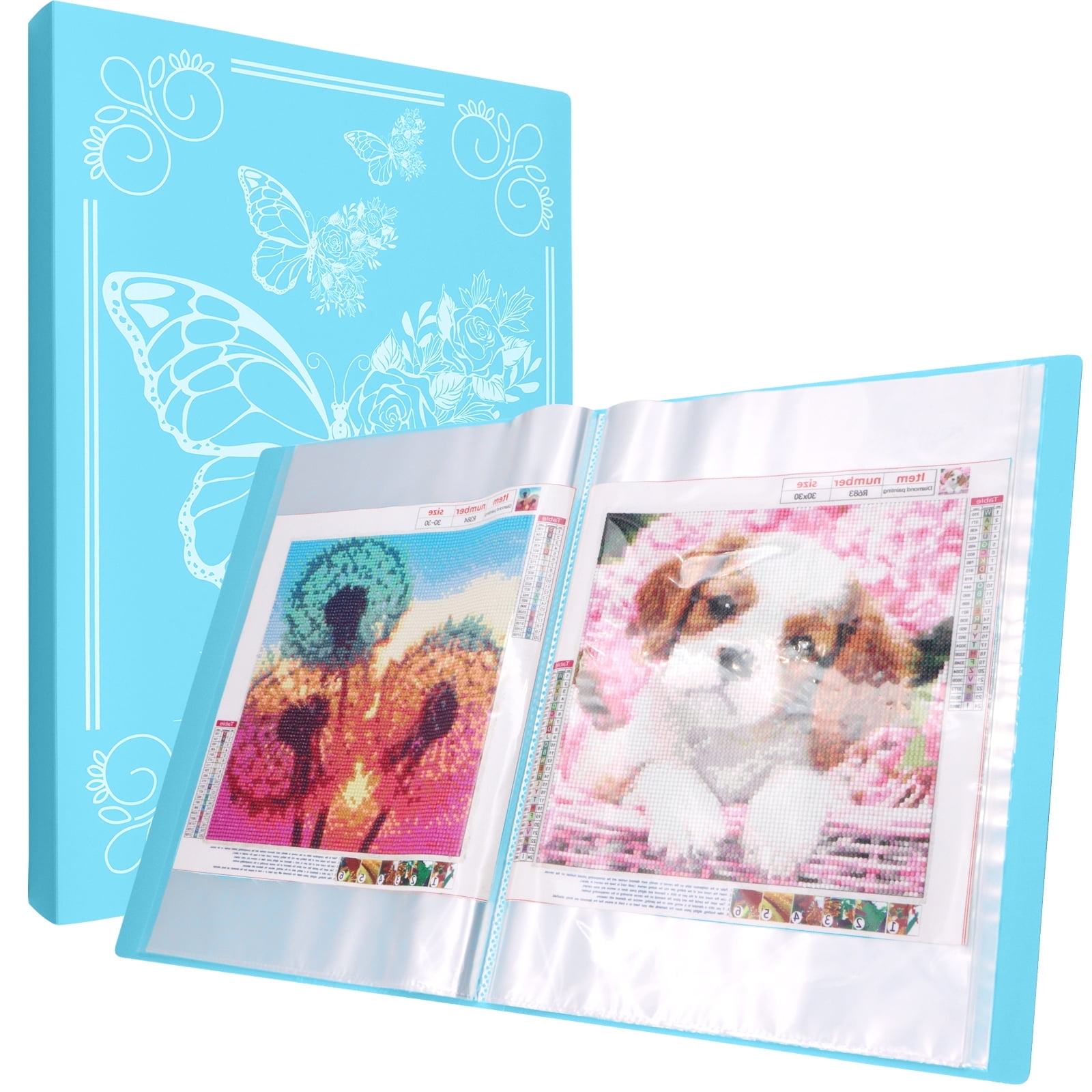 VEGCOO Diamond Painting Storage Album, A3 Art Folder with 60 Sheets ...