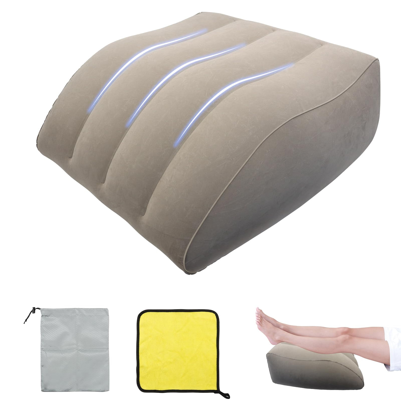 VEGCOO Leg Elevation Pillow, Inflatable Leg Rest Pillow for Elevating ...