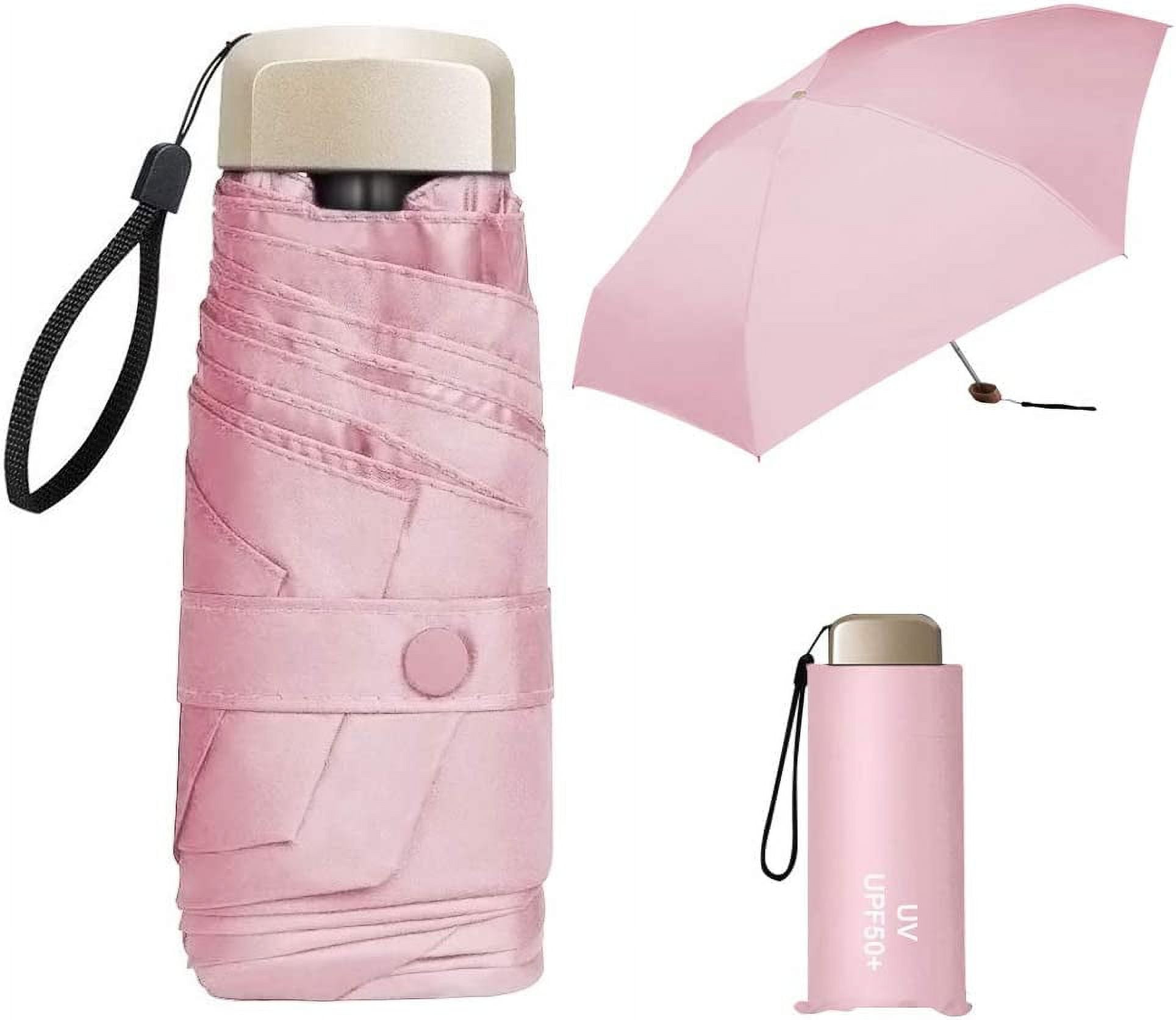 VEGCOO Mini Travel Umbrella, Mini Ultralight Portable Compact Folding ...