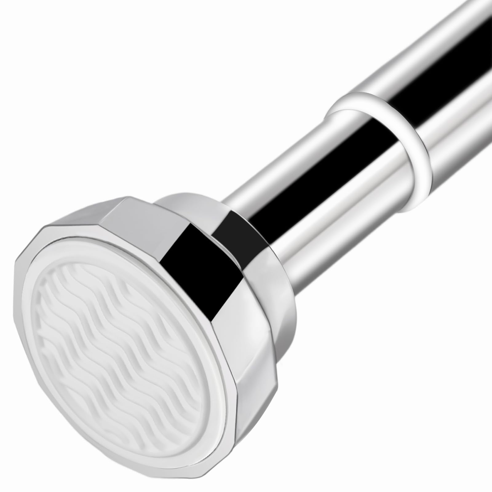 VEGCOO Tension Curtain Rod 28-75Inches,Shower Curtain Rod for Bathroom ...