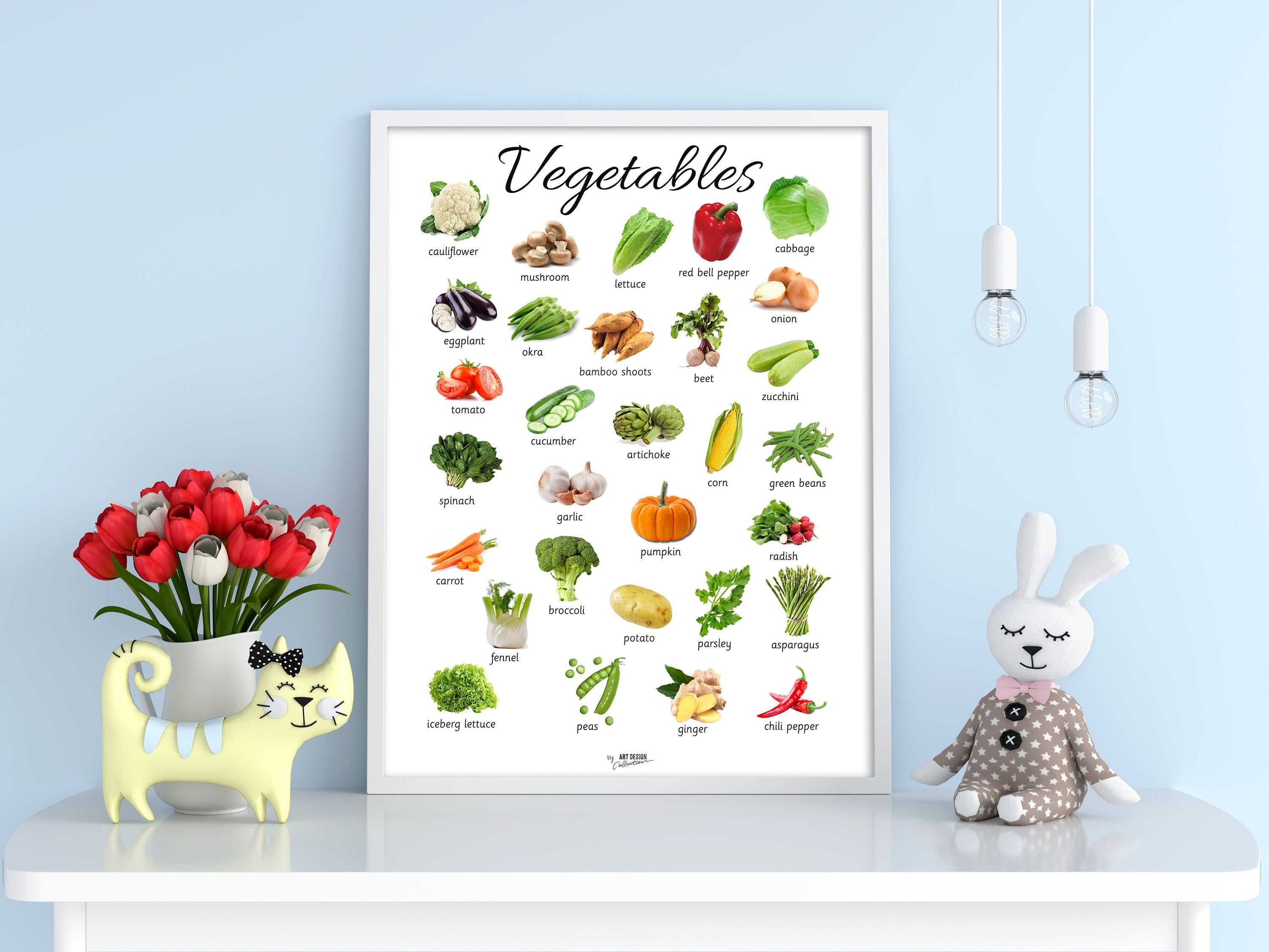 VEGETABLES POSTER • Poster •Educational Homeschooling Learning Poster ...