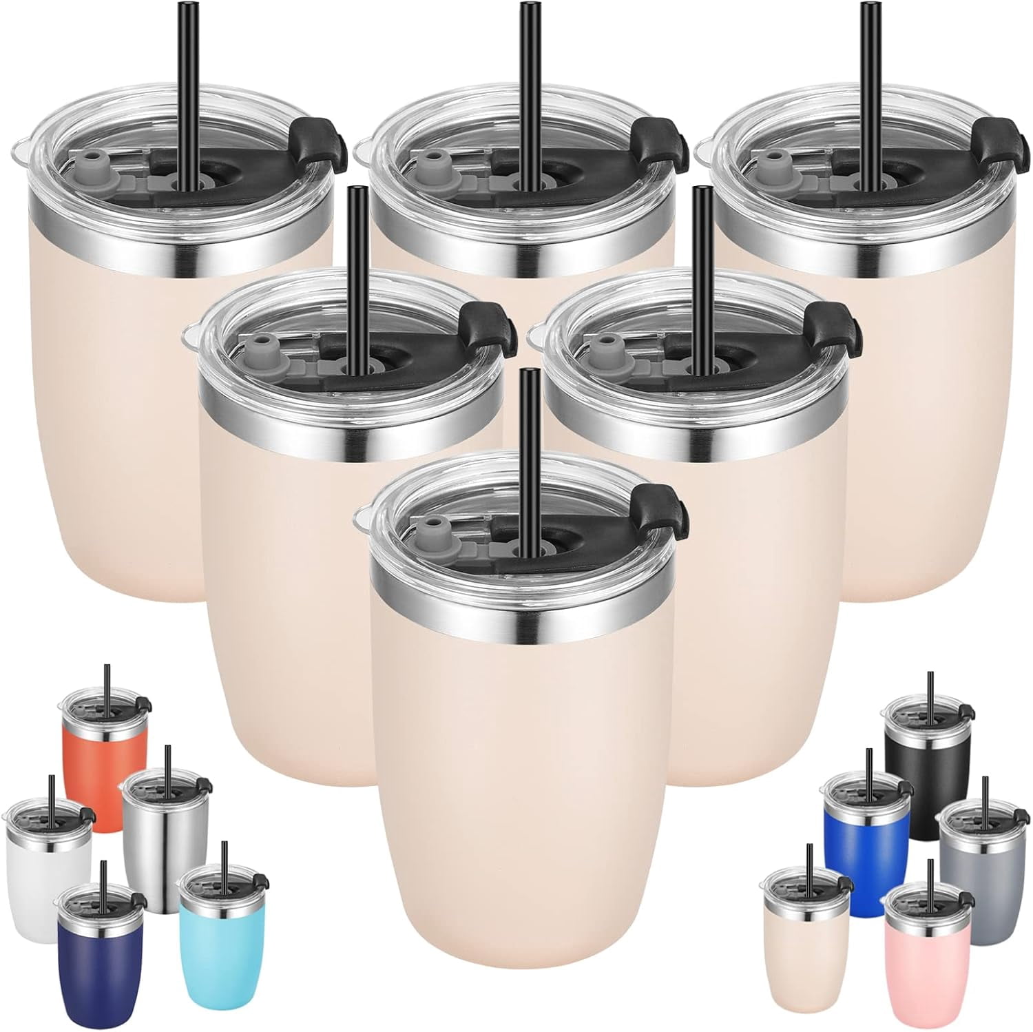 VEGOND Stainless Steel 12 oz Tumblers bulk Vacuum Insulated Double Wall ...
