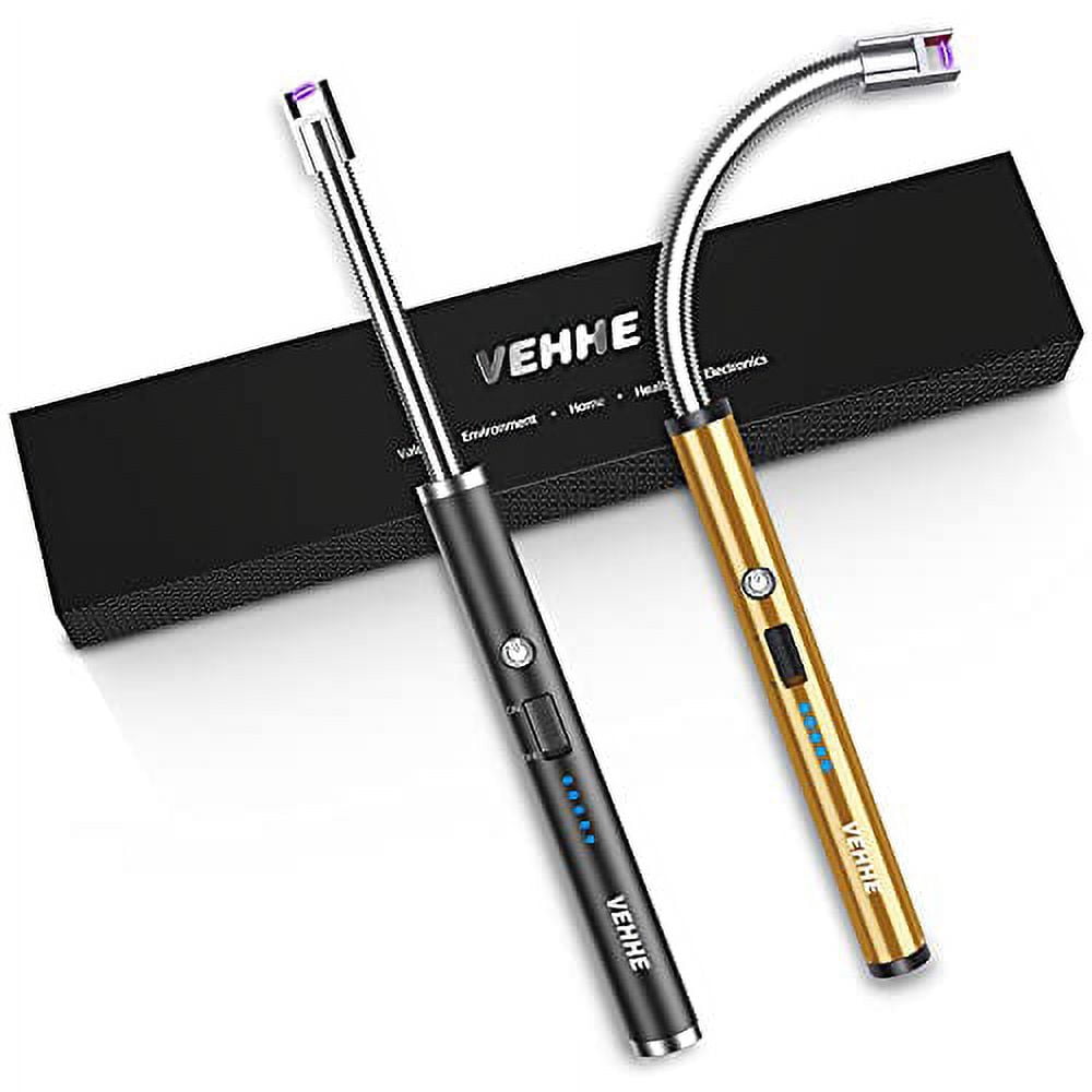 VEHHE 2 Pack Electric Candle Lighter, LED Display, Safety Switch, USB ...