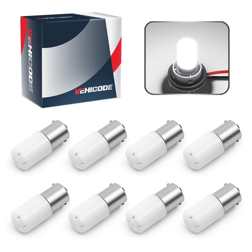 VEHICODE 1156 1141 1003 LED Bulb 12V White 7506 P21W Reverse Back Up RV ...