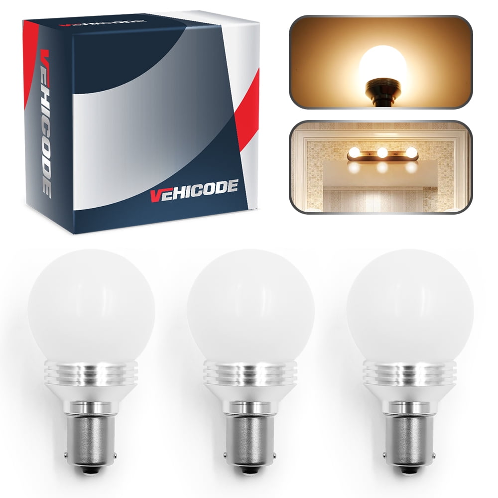 VEHICODE 1156 1141 20-99 LED Bulb RV Vanity Lights 12V Soft Warm White ...