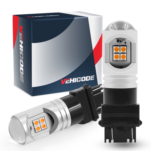 VEHICODE 3156 3157 3457A 4057 4114 4157NA LED Bulb Amber Yellow Auto ...