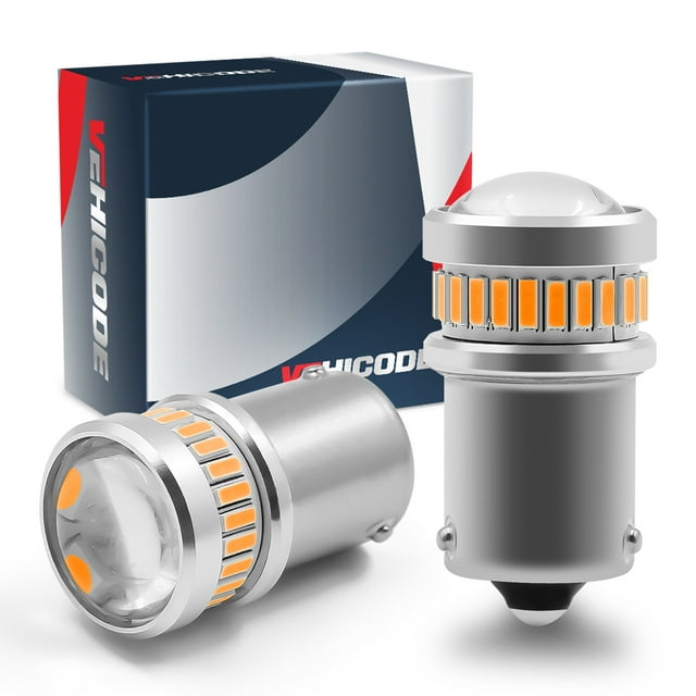 VEHICODE 7507 LED Bulb Amber, BAU15S Base, 800 Lumens, Turn Signal ...