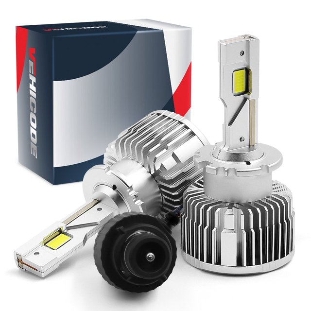 VEHICODE D2S D2R LED Headlight Bulb 85V 35W 6000K White Low Beam and High Beam Conversion Kit ...