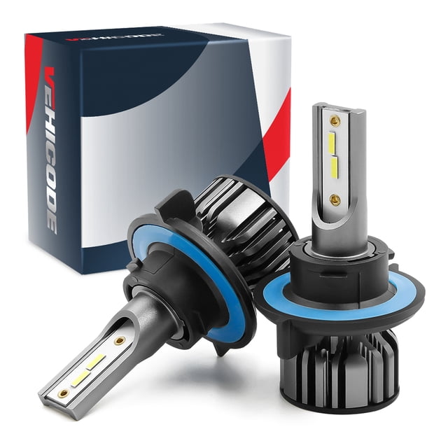 VEHICODE H13 9008 LED Headlight Bulb High Low Beam 6000K White 12V Car ...