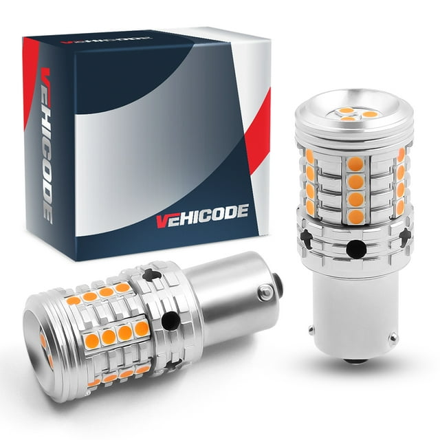 VEHICODE PY21W 12496 7507 LED Bulb Amber CANBus Error Free with Built ...
