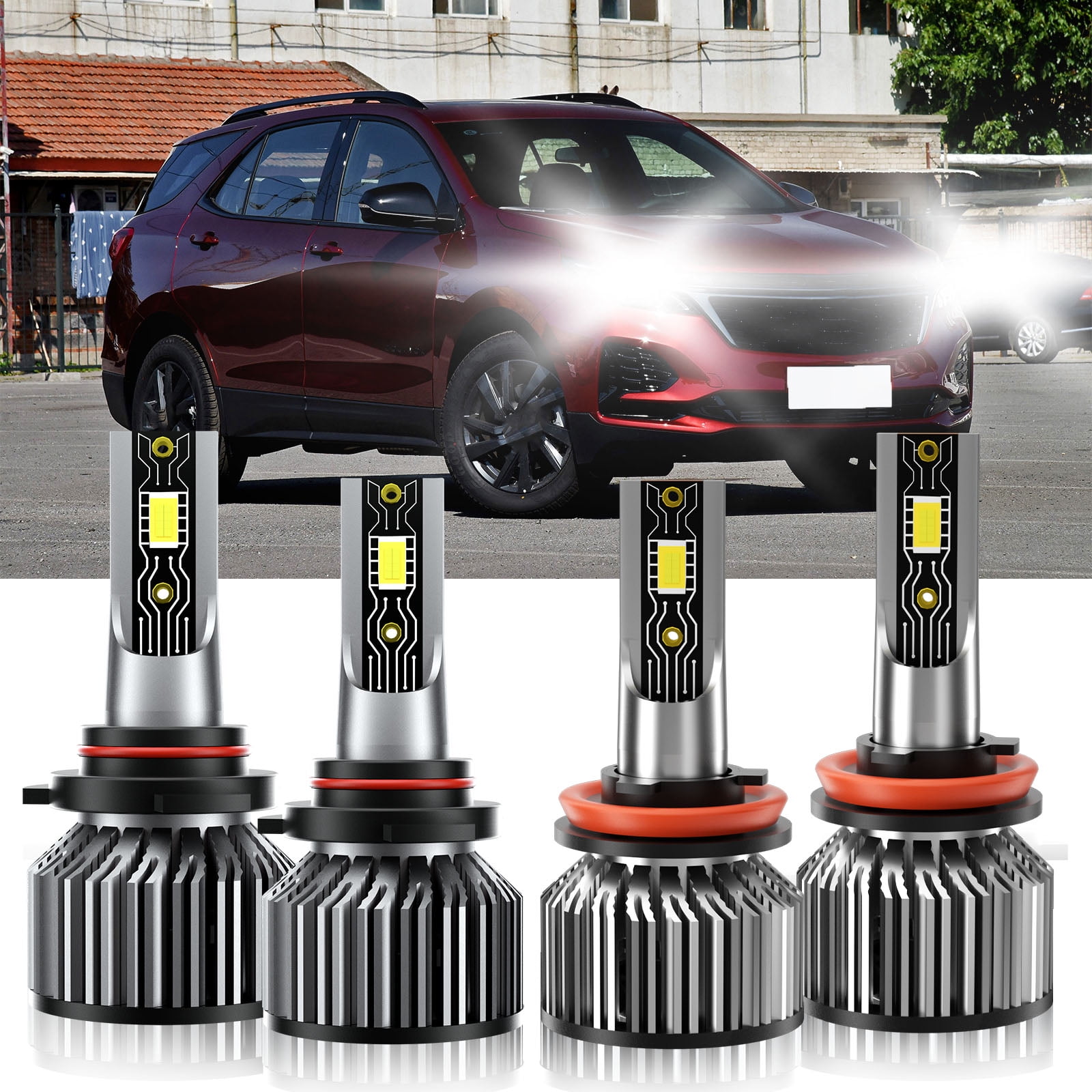 VEHIFOMO 9005+H11 LED Headlight CSP Bulb High&Low Beam Compatible for Chevrolet Equinox 2010 ...