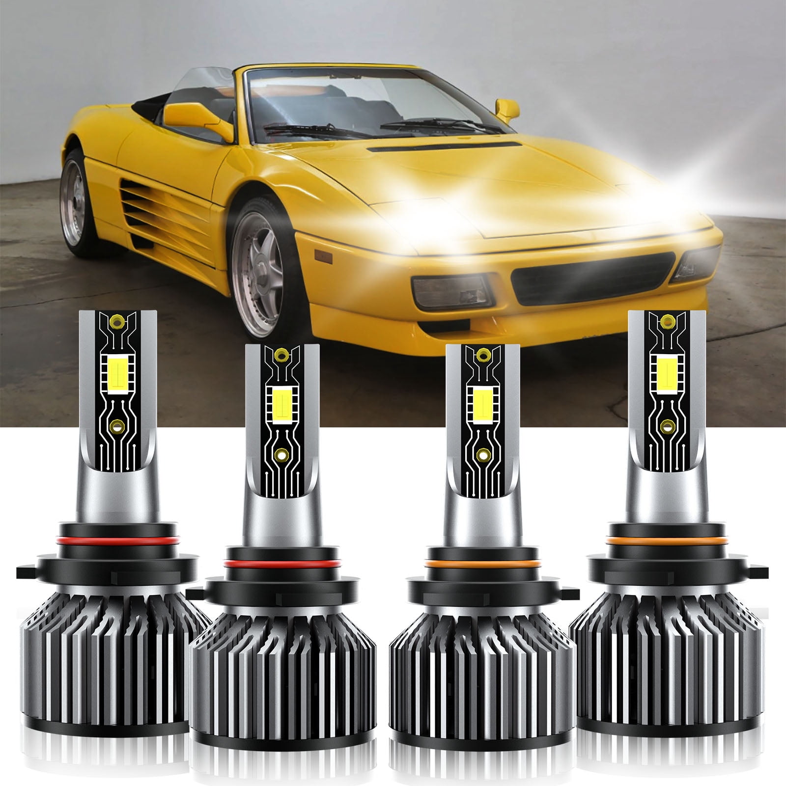 VEHIFOMO Compatible for Ferrari 348 Spider 1993-1995 9005+9006 LED ...