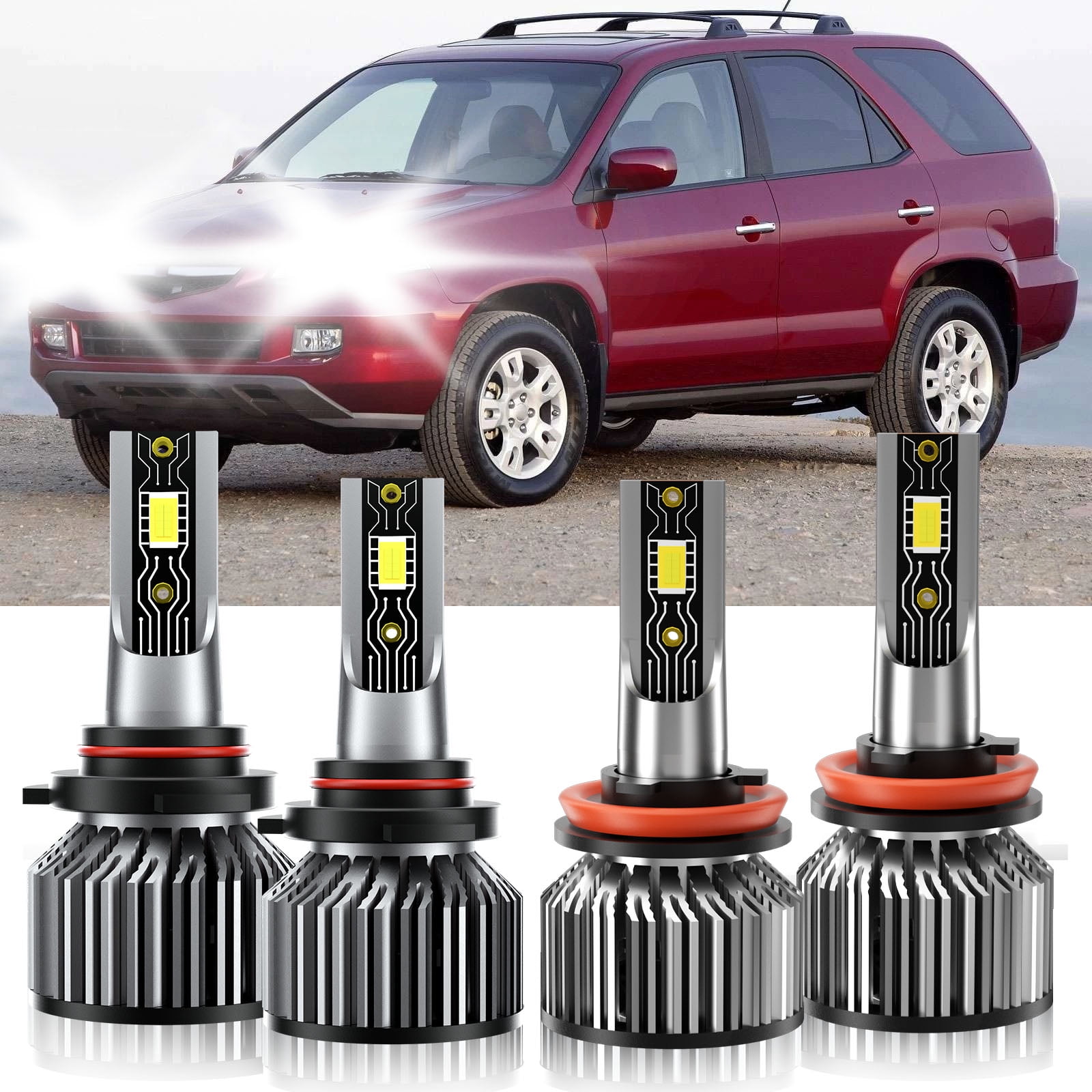 VEHIFOMO Compatible for Honda Pilot 2006-2018 9005 H11 LED Headlight ...