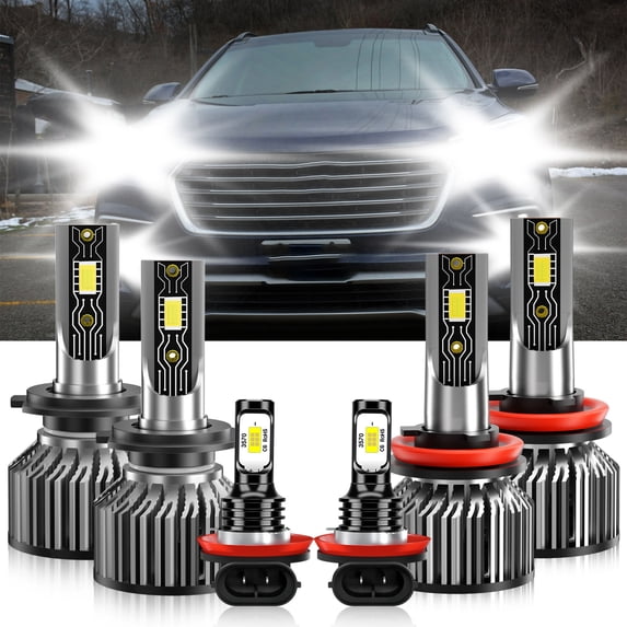 VEHIFOMO For Hyundai Santa Fe XL 2013-2016 LED Headlight High Low+Fog ...