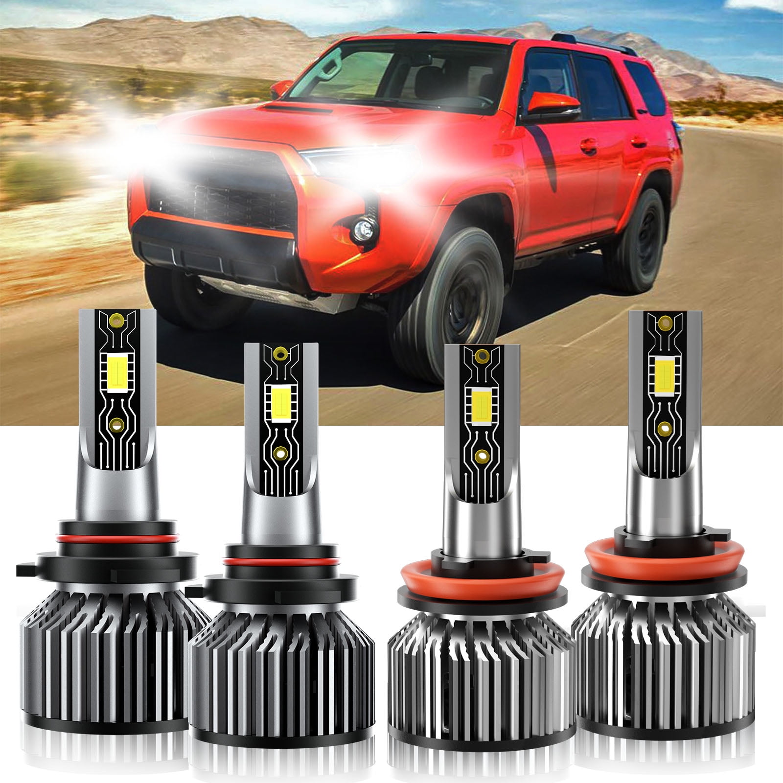 VEHIFOMO Compatible for Toyota 4Runner 2006-2021 LED Headlight High Low ...