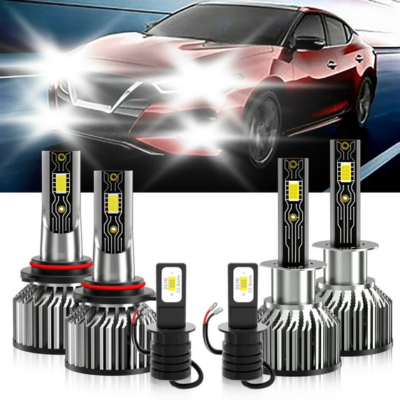 VEHIFOMO LED Headlight Bulbs High Low Beam Fog Light 6500K Compatible ...