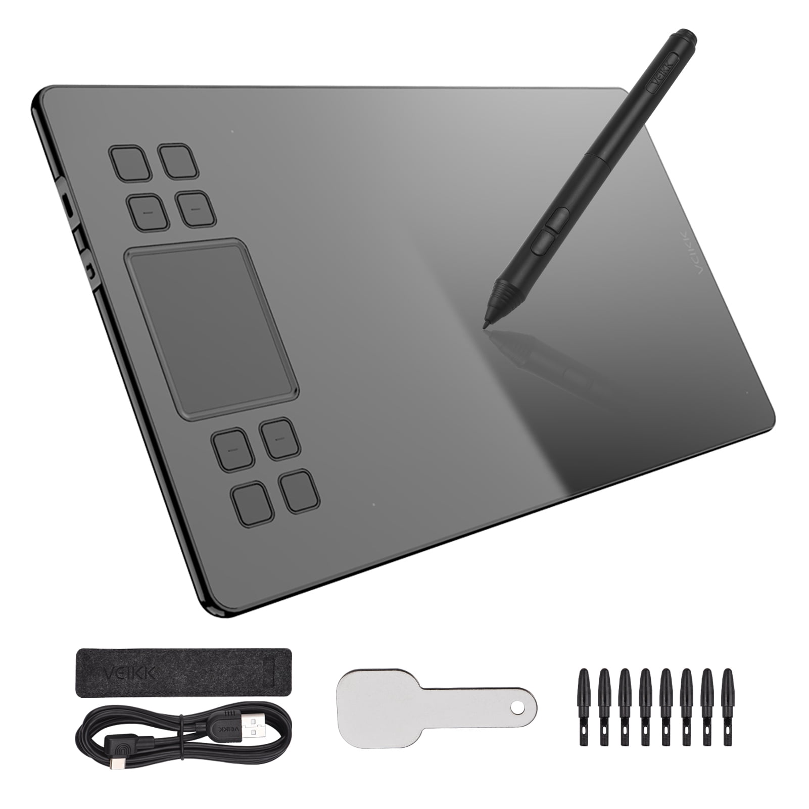 VEIKK A50 Graphics Drawing Tablet, 10 x 6in Graphics Tablet /8 Express ...