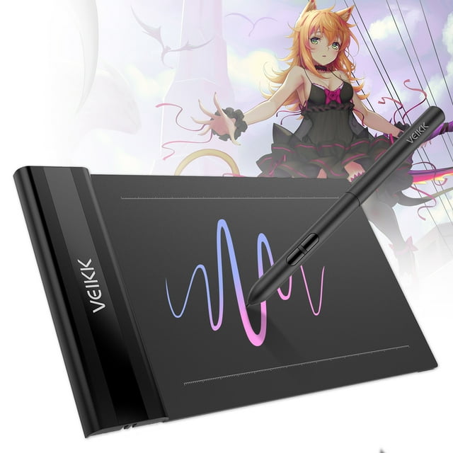 VEIKK S640 Ultra-thin 6x4 inch Digital Drawing Tablet for E-Learning ...