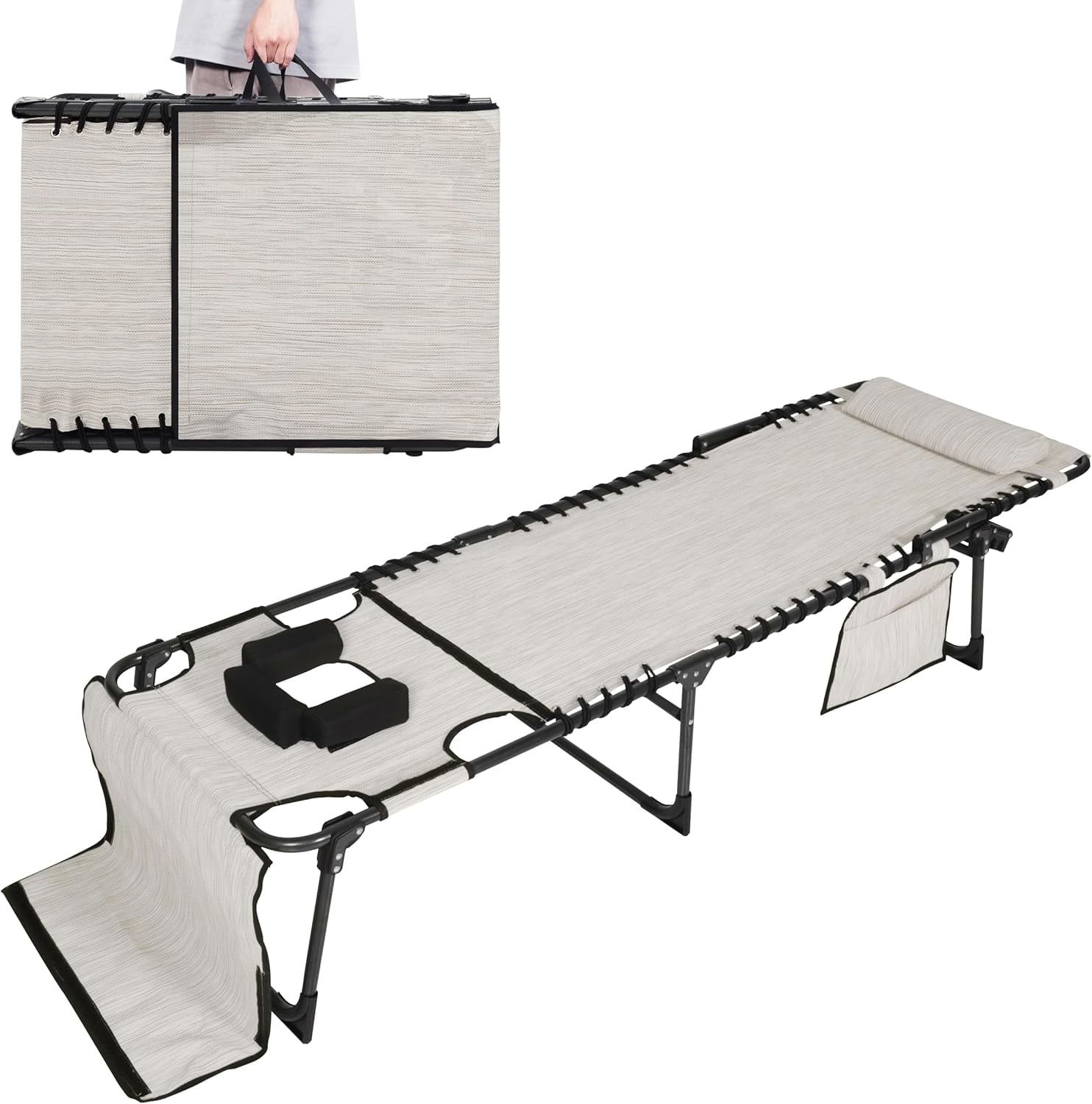 VEIKOU 5-Position Lounge Chair, Tanning Chair with Adjustable Backrest ...