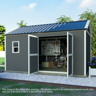 20x16x8 ft Expandable Insulated Storage Shed Tiny House Mobile Office ...