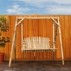 Costway A-Frame Patio Rocking Porch Swing, Three-Seater, Outdoor Garden ...