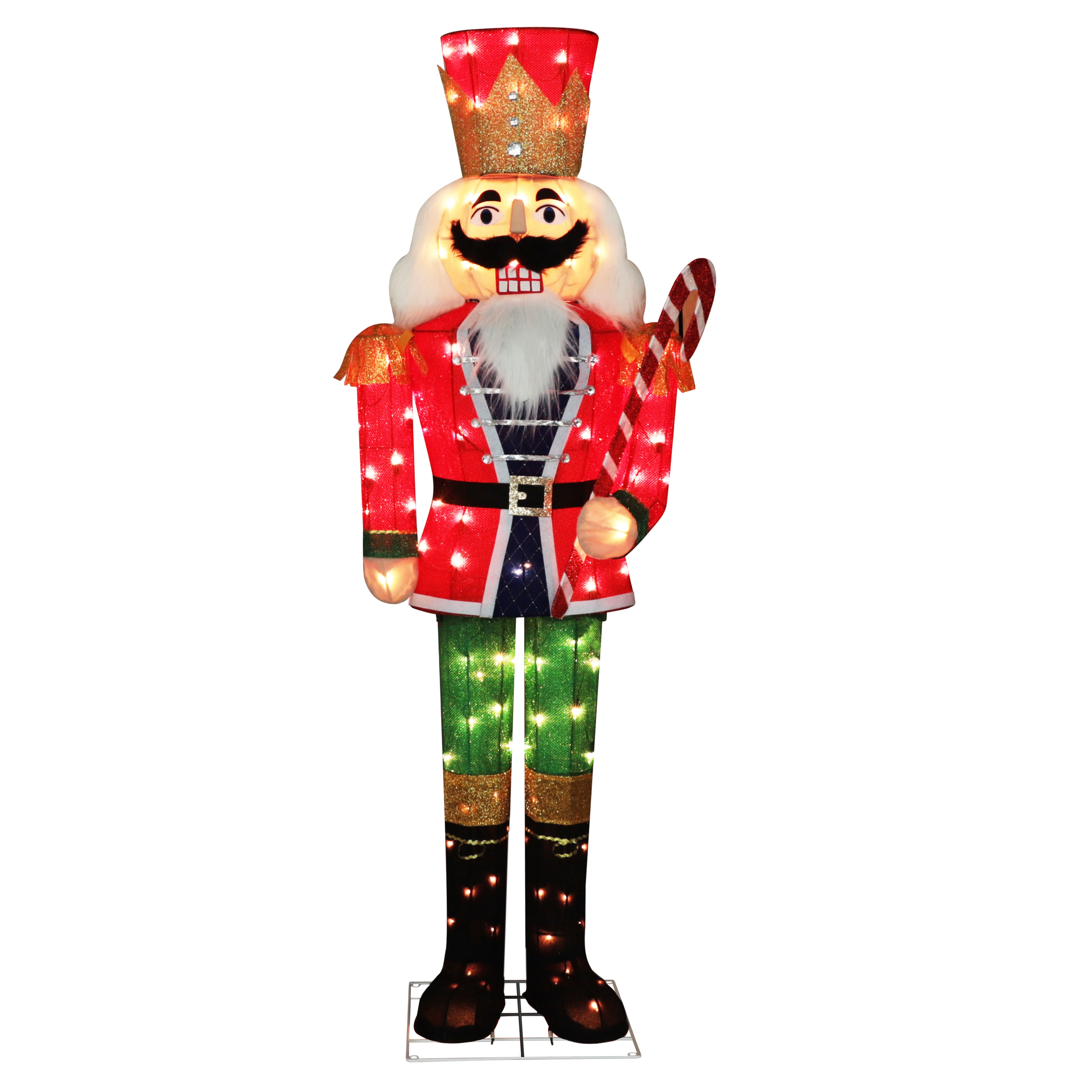 Veikous 5ft Lighted Outdoor Christmas Nutcracker Soldier Decoration