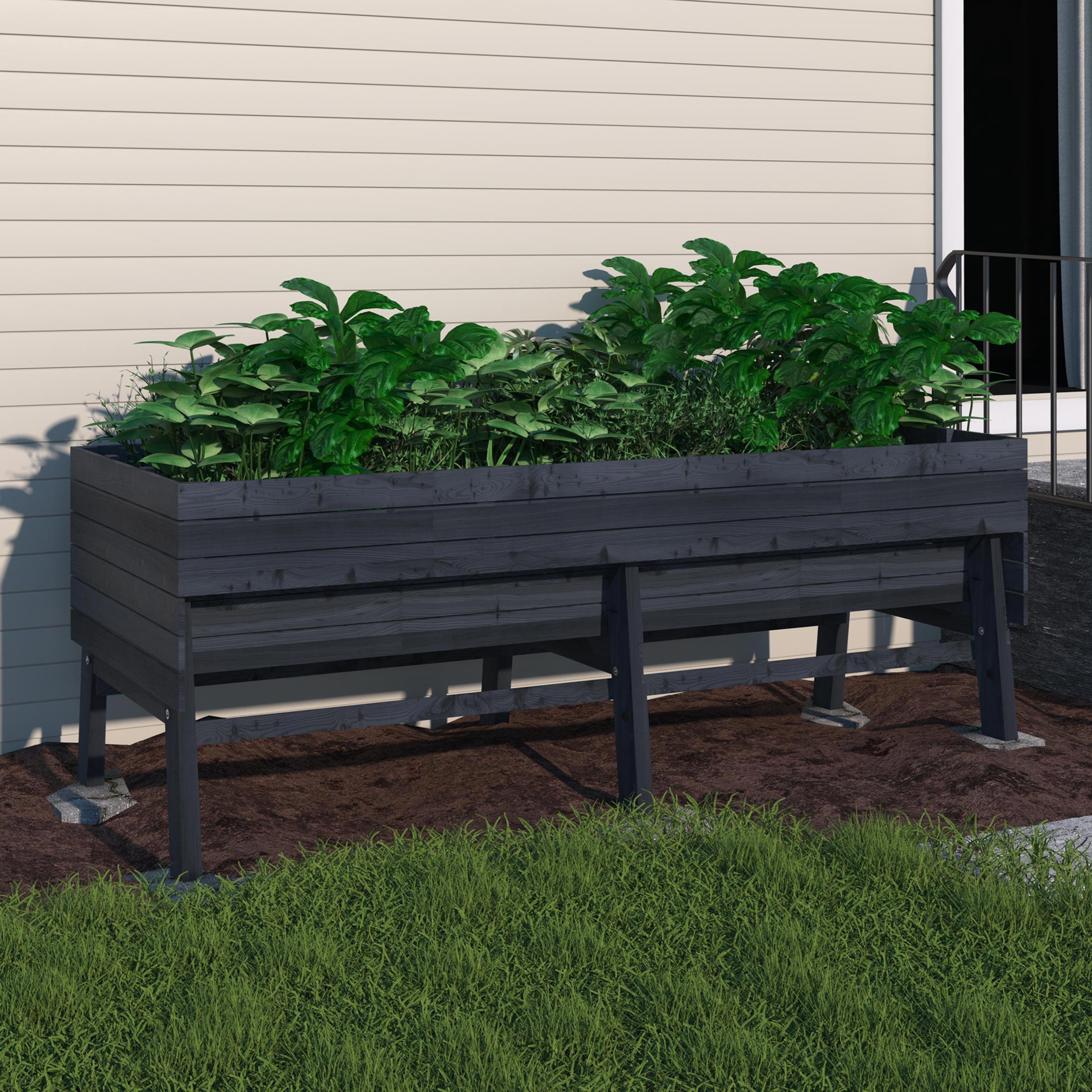 VEIKOUS 6x3x2 ft Raised Garden Bed, Large Planter Boxes with Liners for ...