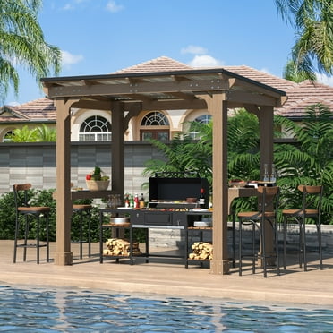 Blackstone 10'x10' Outdoor Bar, Griddle/Grill Pavilion Gazebo with ...