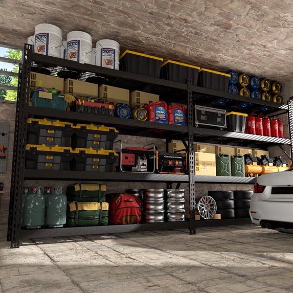 VEIKOUS Large Heavy Duty Garage Storage Shelves with 4-Tier Adjustable ...