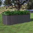 VEIKOUS Metal Garden Bed, 6x3x2 ft Galvanized 9 in 1 Modular Garden ...