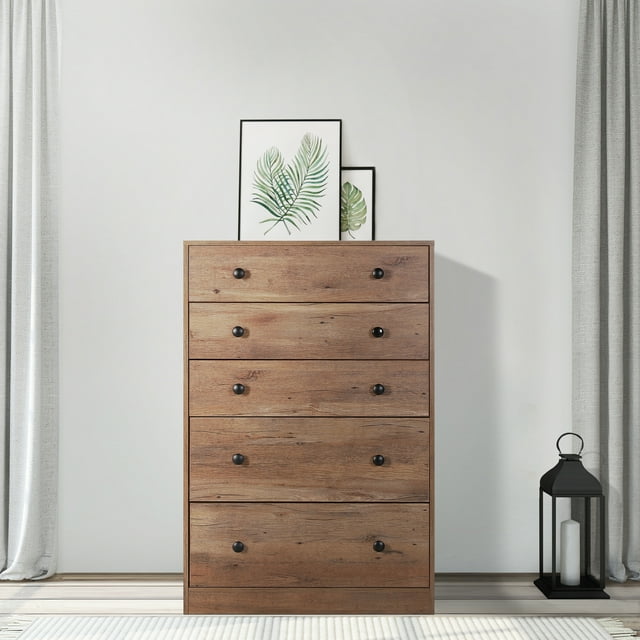 VEIKOUS Oversized 5-Drawer Dresser Chest, Large Storage Dresser for ...