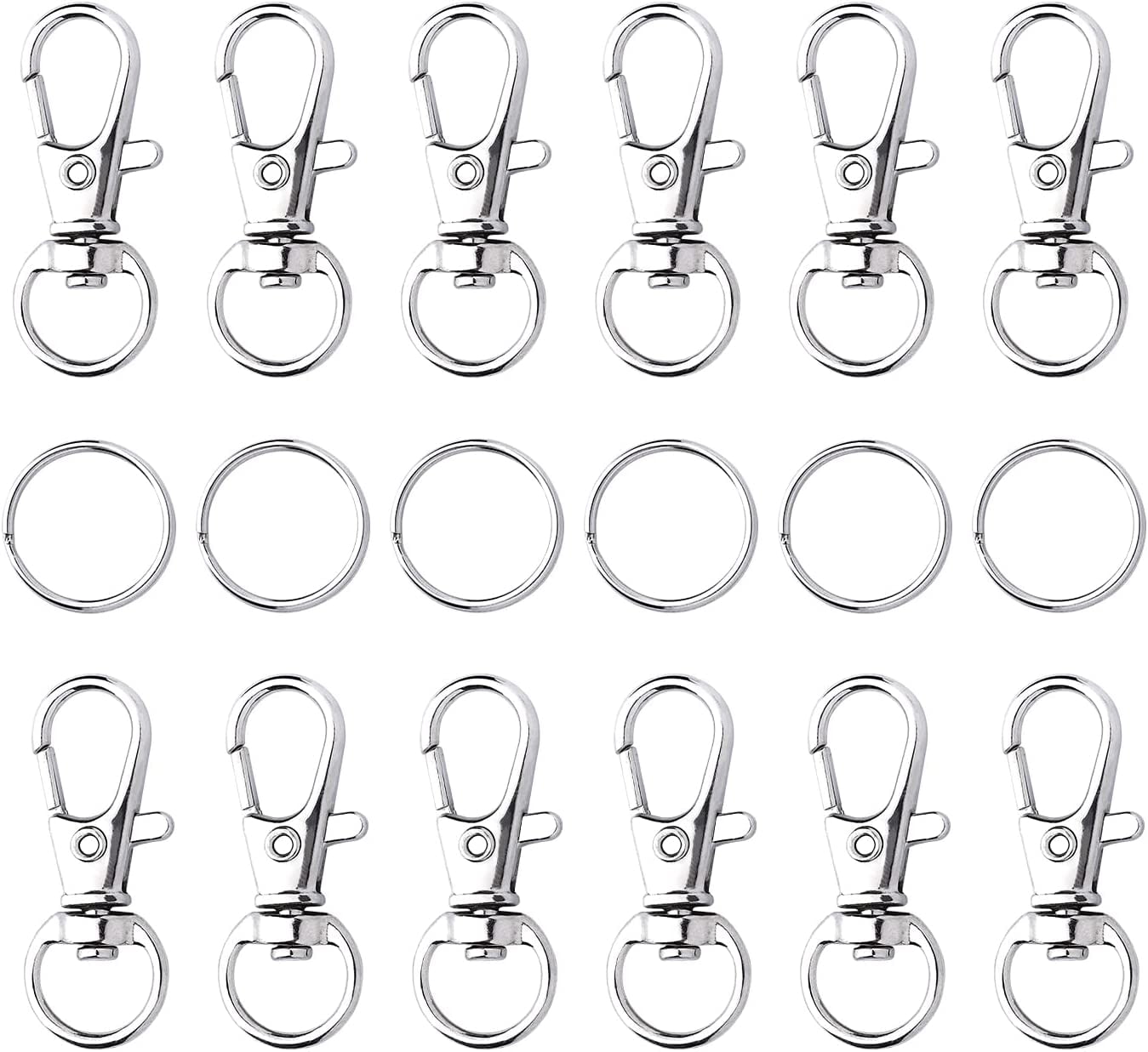 VEIWO 100PCS Metal Lobster Claw Clasps Trigger Clips Swivel Lanyard ...