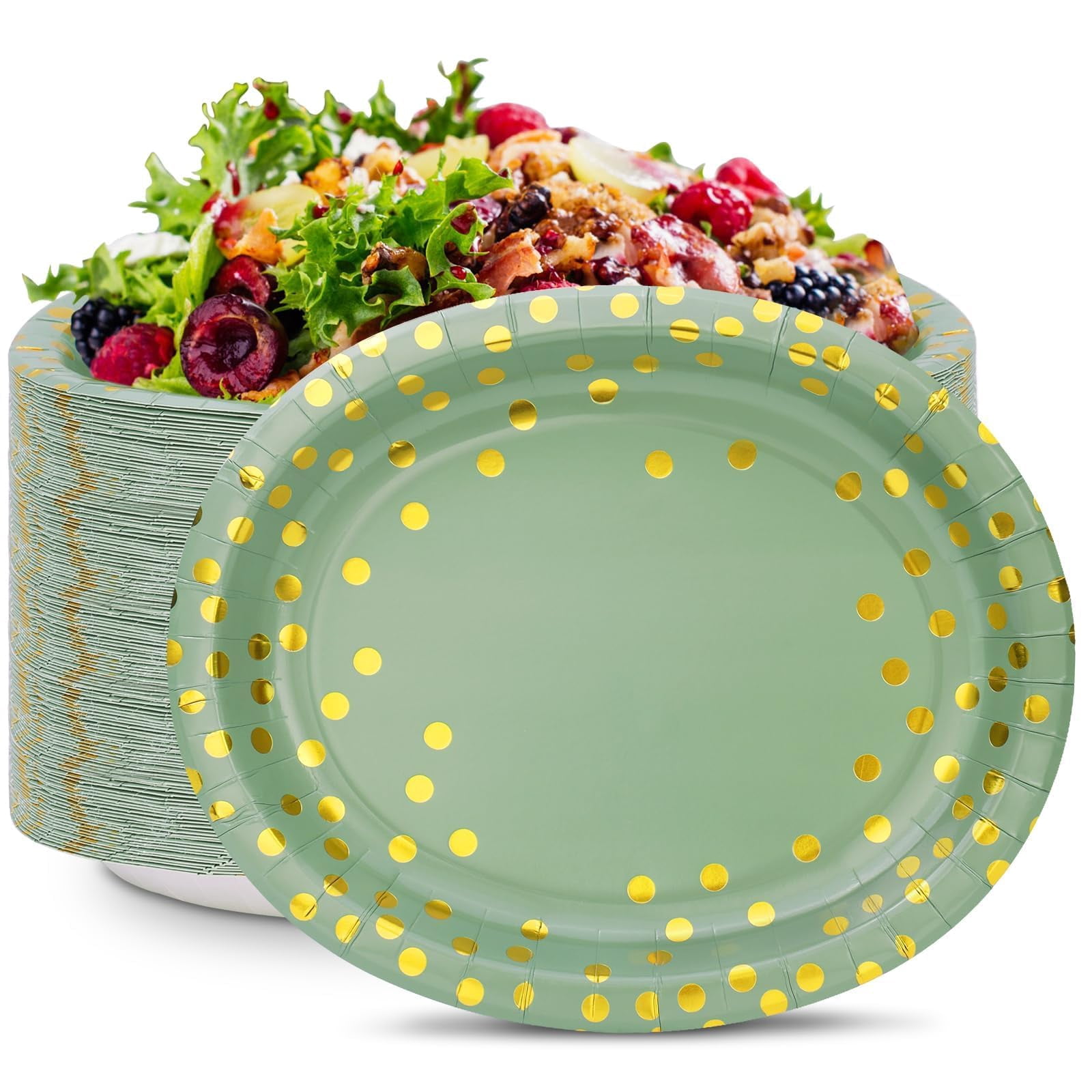 VEIZEED Sage Green Paper RRF12 Plates 10 Inch X 12 Inch-Sage Green ...