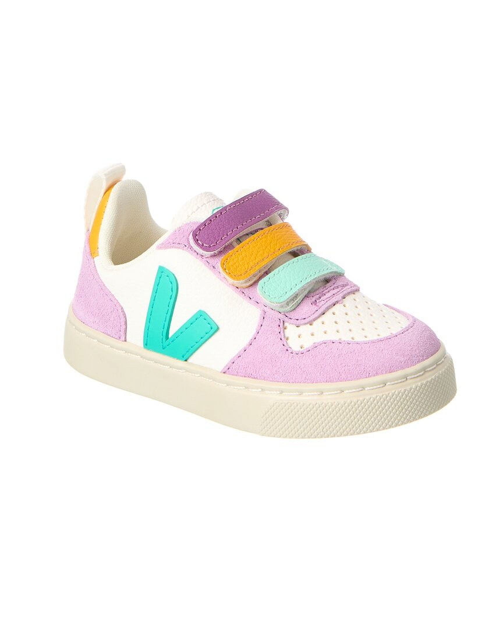 VEJA Small V-10 Chromefree Leather Sneaker, 32, Purple - Walmart.com