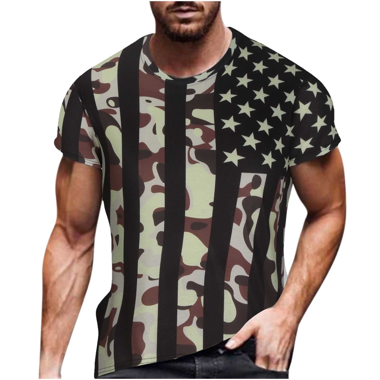 VEKDONE 2024 Clearance T-Shirts for Men 1776 Independence Day Graphic ...