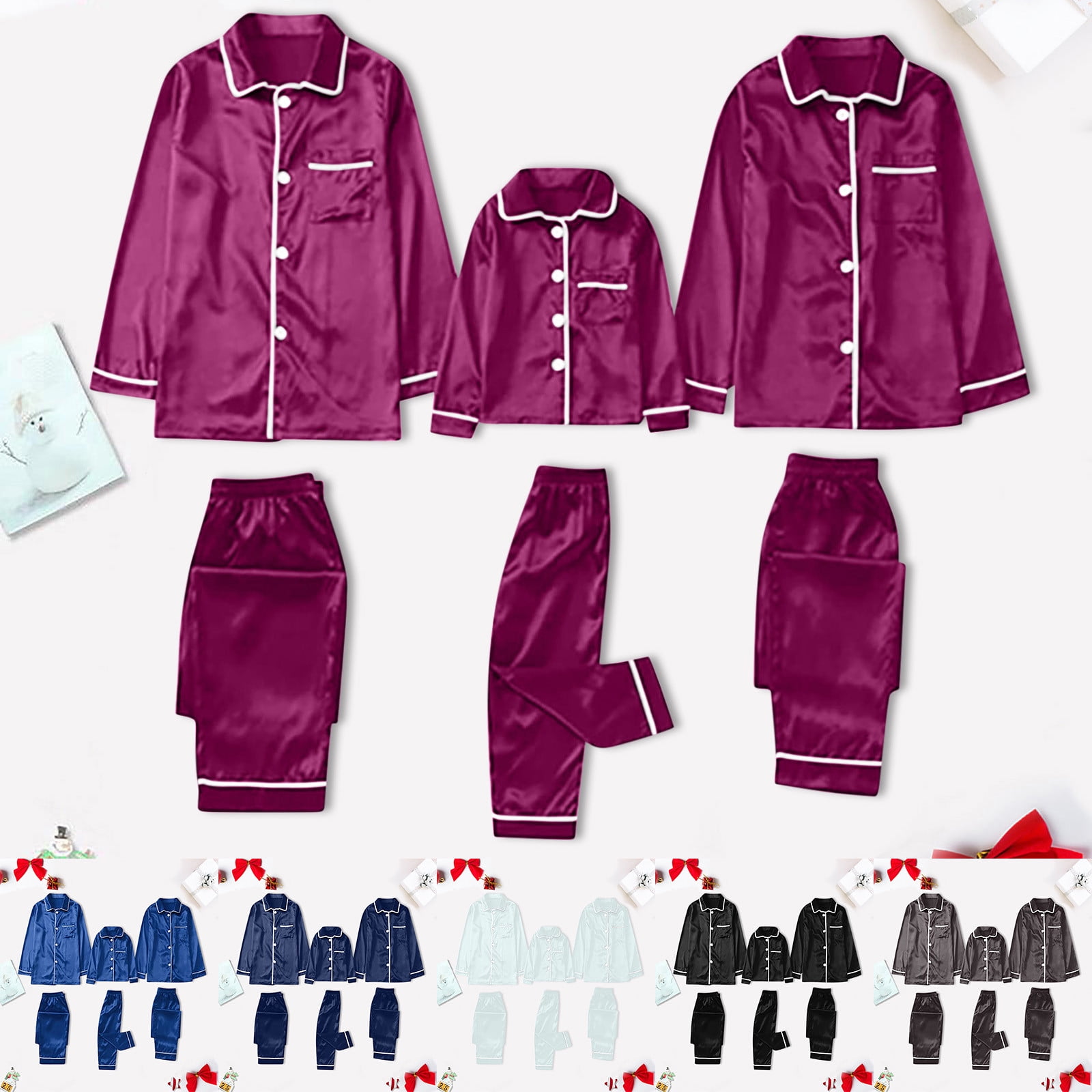 VEKDONE 2025 Clearance Matching Family Pajamas Sets 2025 Merry ...