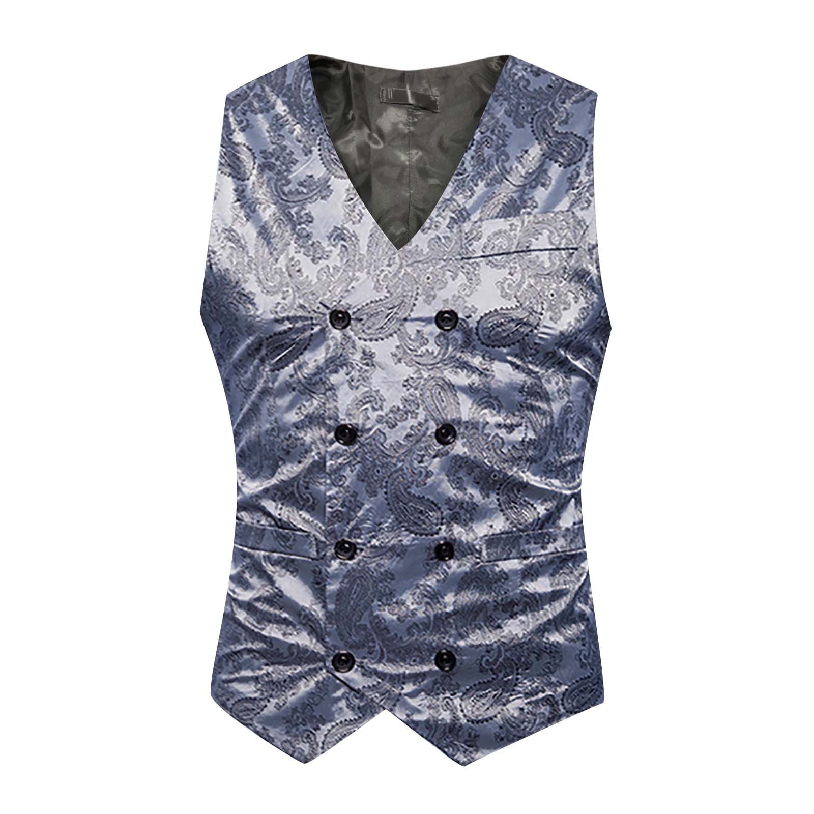 VEKDONE 2025 Clearance Mens Victorian Vest Steampunk Double Breasted ...