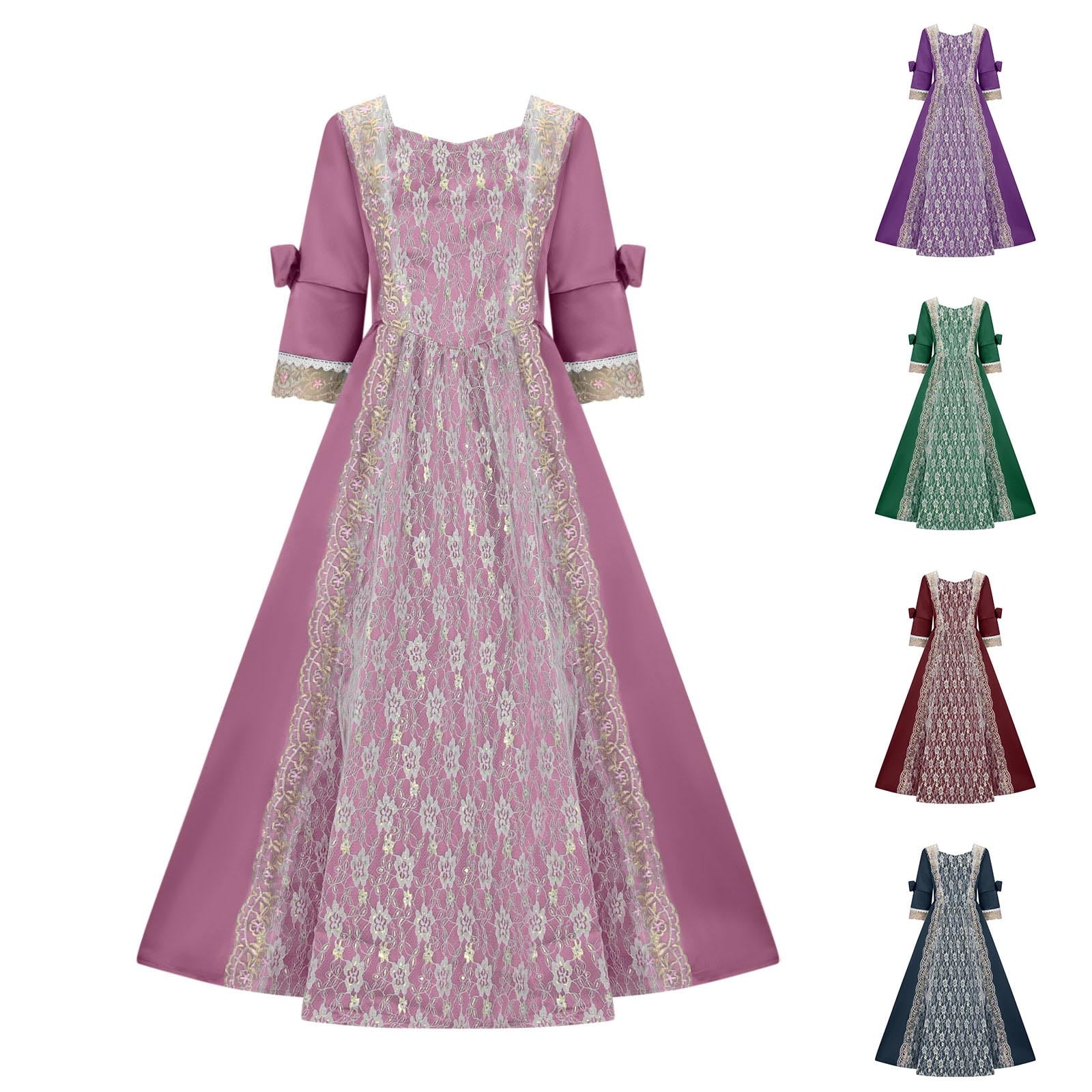 VEKDONE 2025 Clearance Plus Size Peasant Dress for Women Vinatge ...