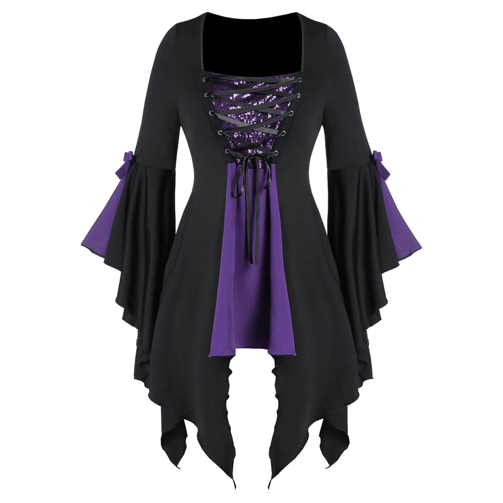 VEKDONE 2025 Clearance Women's Gothic Renaissance Blouse Medieval Dark ...