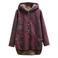 VEKDONE 2025 Clearance Womens Vintage Jackets Parka Plaid Block ...