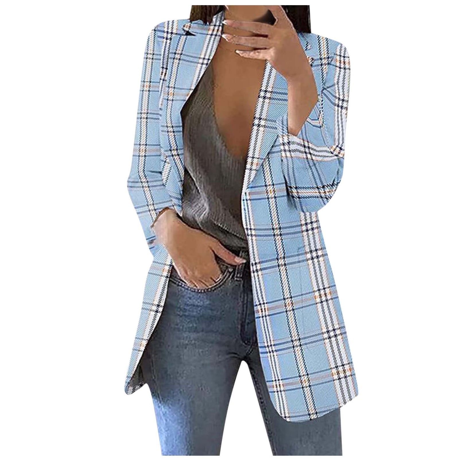 VEKDONE 2025 Fall Deal Womens Cardigan Blazers Jackets Long Sleeve Slim ...
